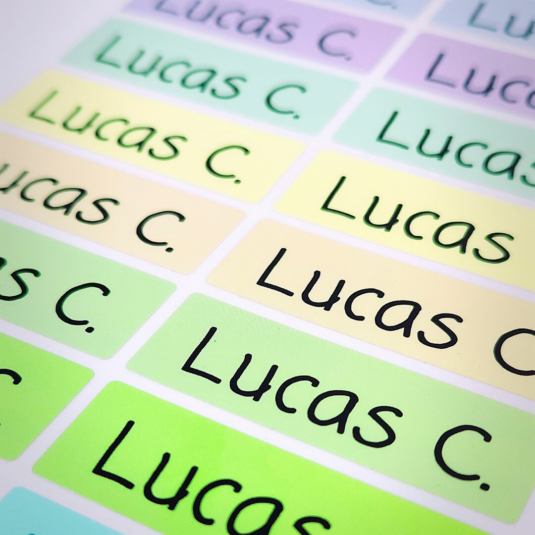 Preschool Cute Labels School Supply Daycare Labels Kids Waterproof Name ...