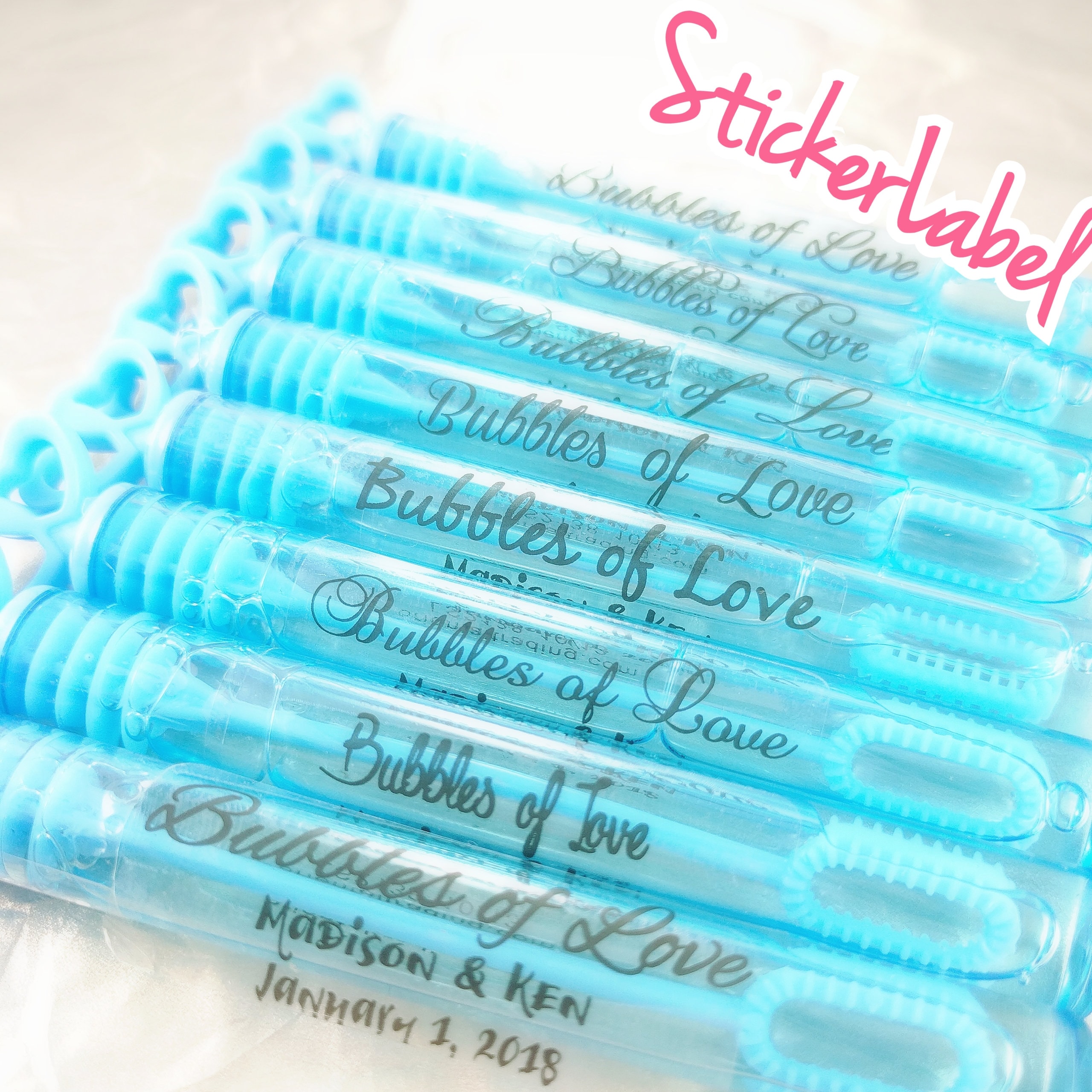 Wedding Bubbles Labels Custom Stickers Party Favor Label - Etsy Australia