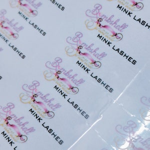 Eyelash Custom Name Case Stickers Labels Rectangle Clear Transparent ...
