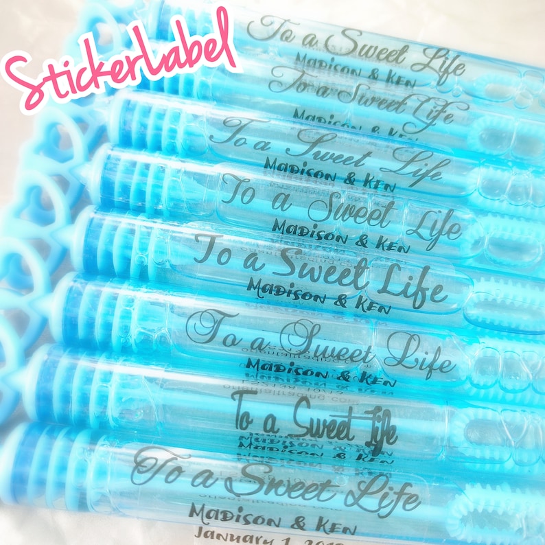 Wedding Bubbles Labels Custom Stickers Party Favor Label | Etsy