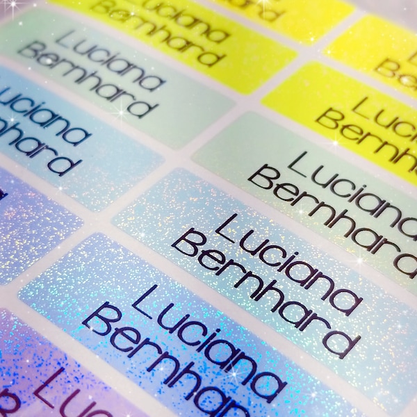Glitter Labels - Etsy