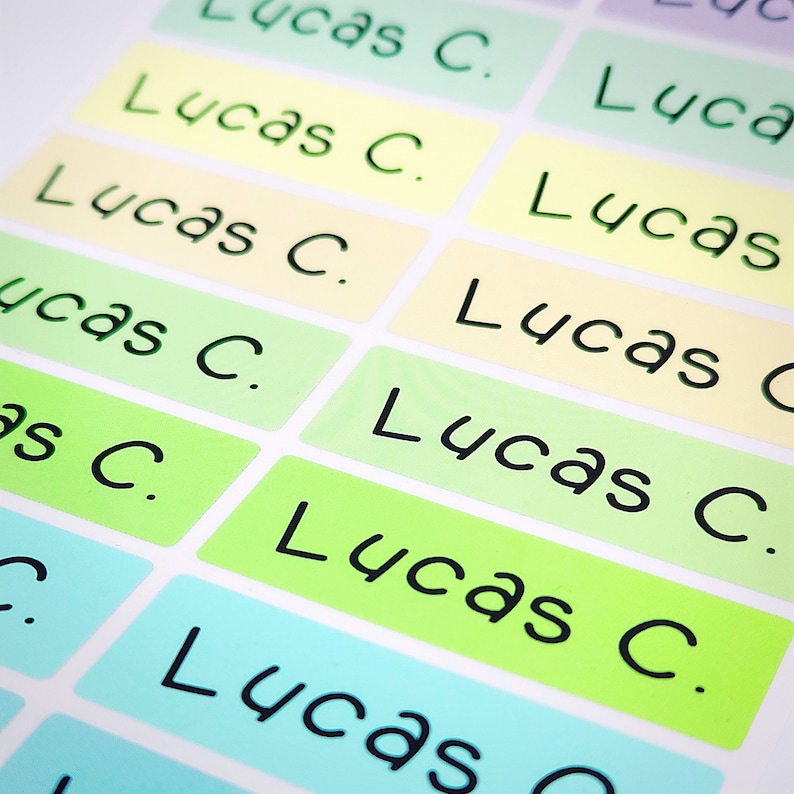 Waterproof Kid Custom Name Labels School, Daycare Supply Stickers ...