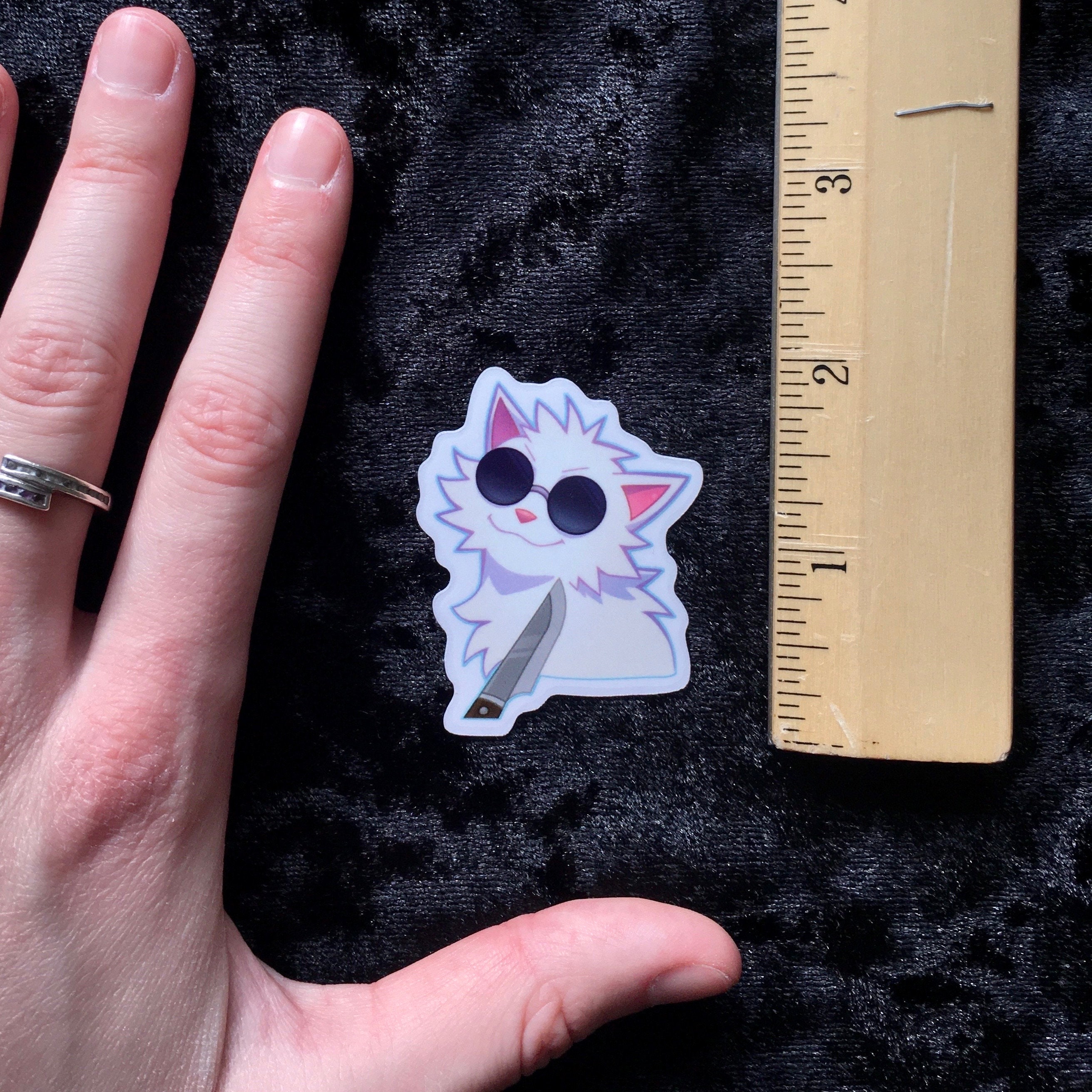 Knife Cat Gojo Satoru 2 Clear Vinyl Sticker Jujutsu Etsy