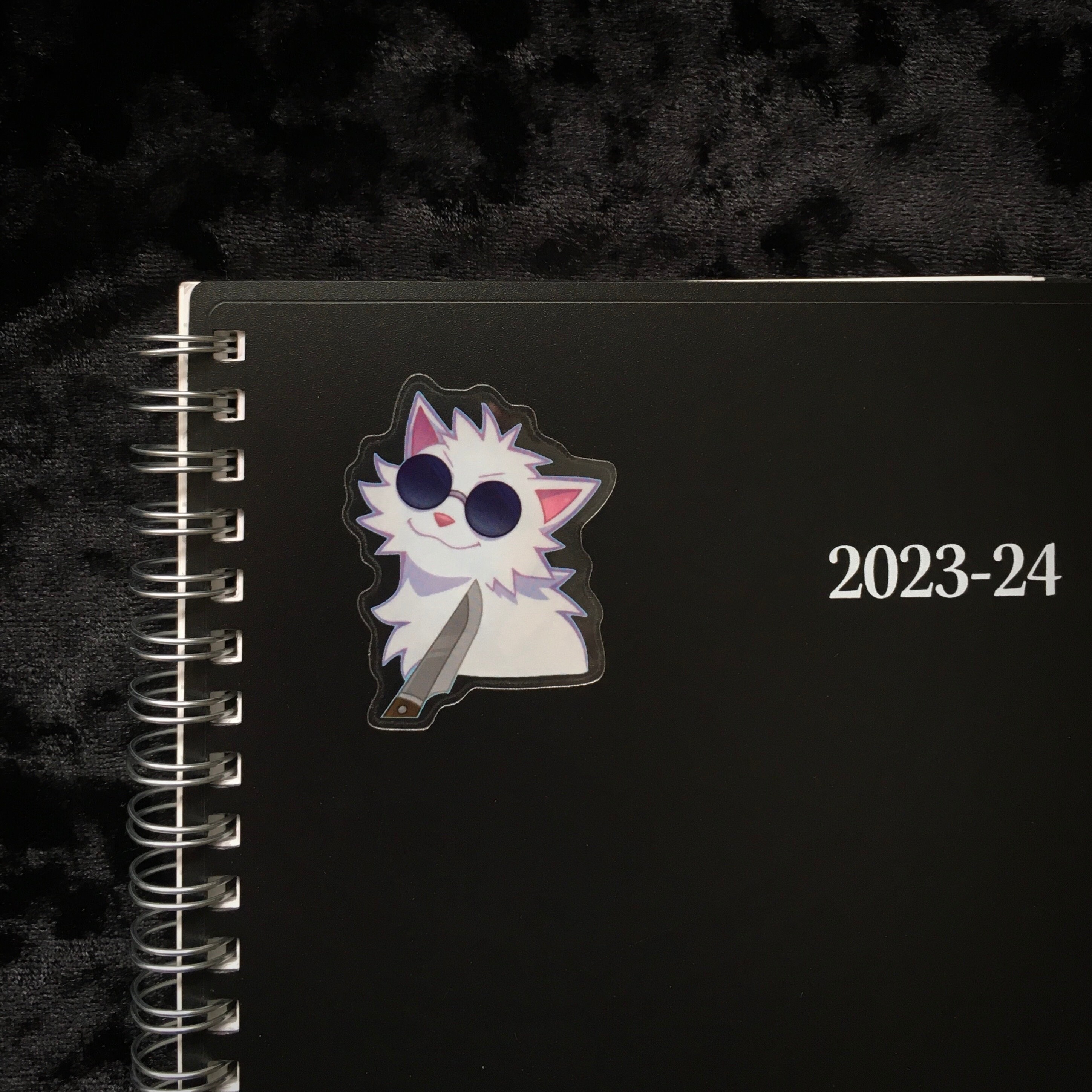 Knife Cat Gojo Satoru 2 Clear Vinyl Sticker Jujutsu Etsy
