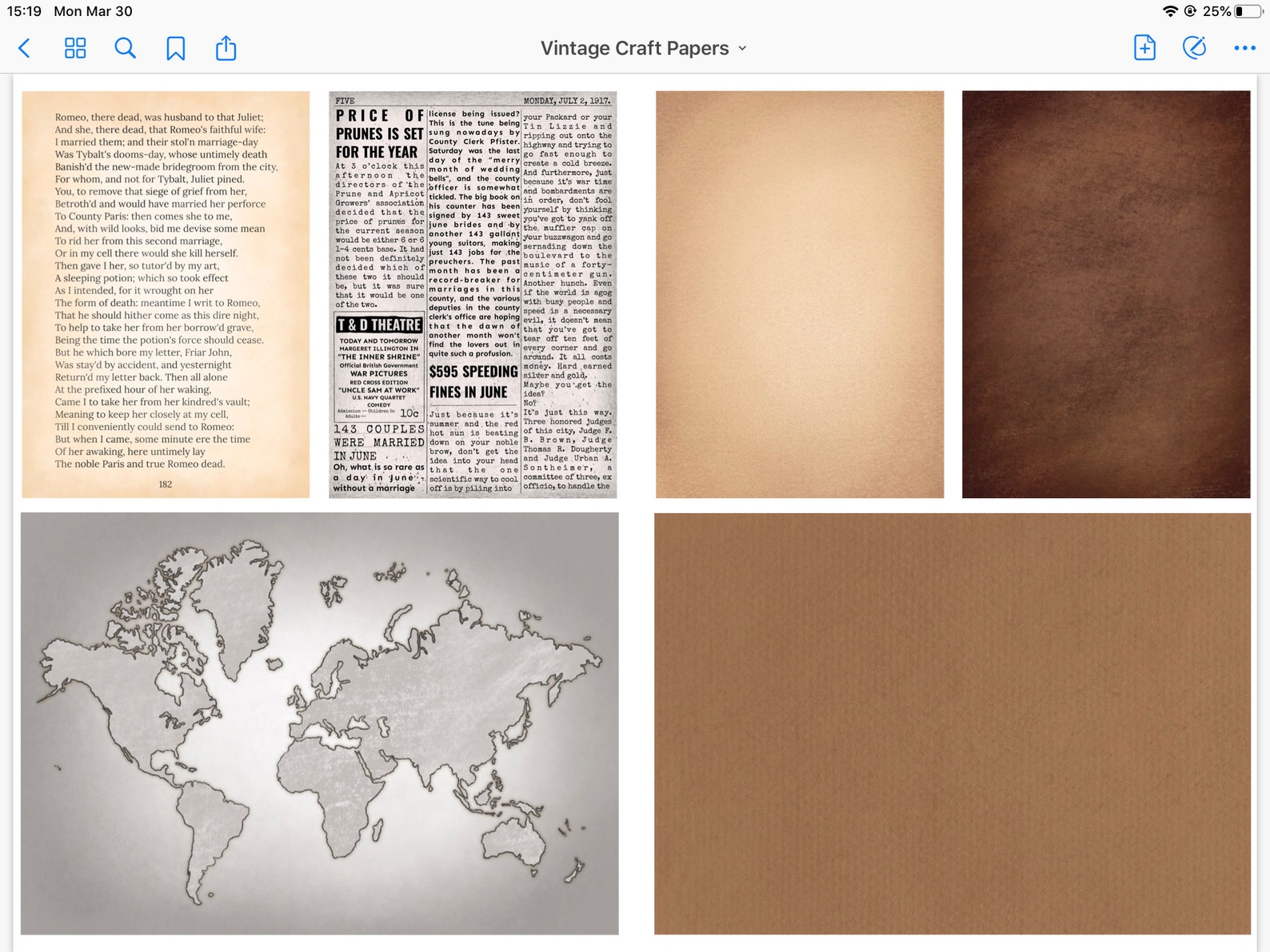 Vintage Sticker Set & Craft Papers For Digital Planners | Etsy