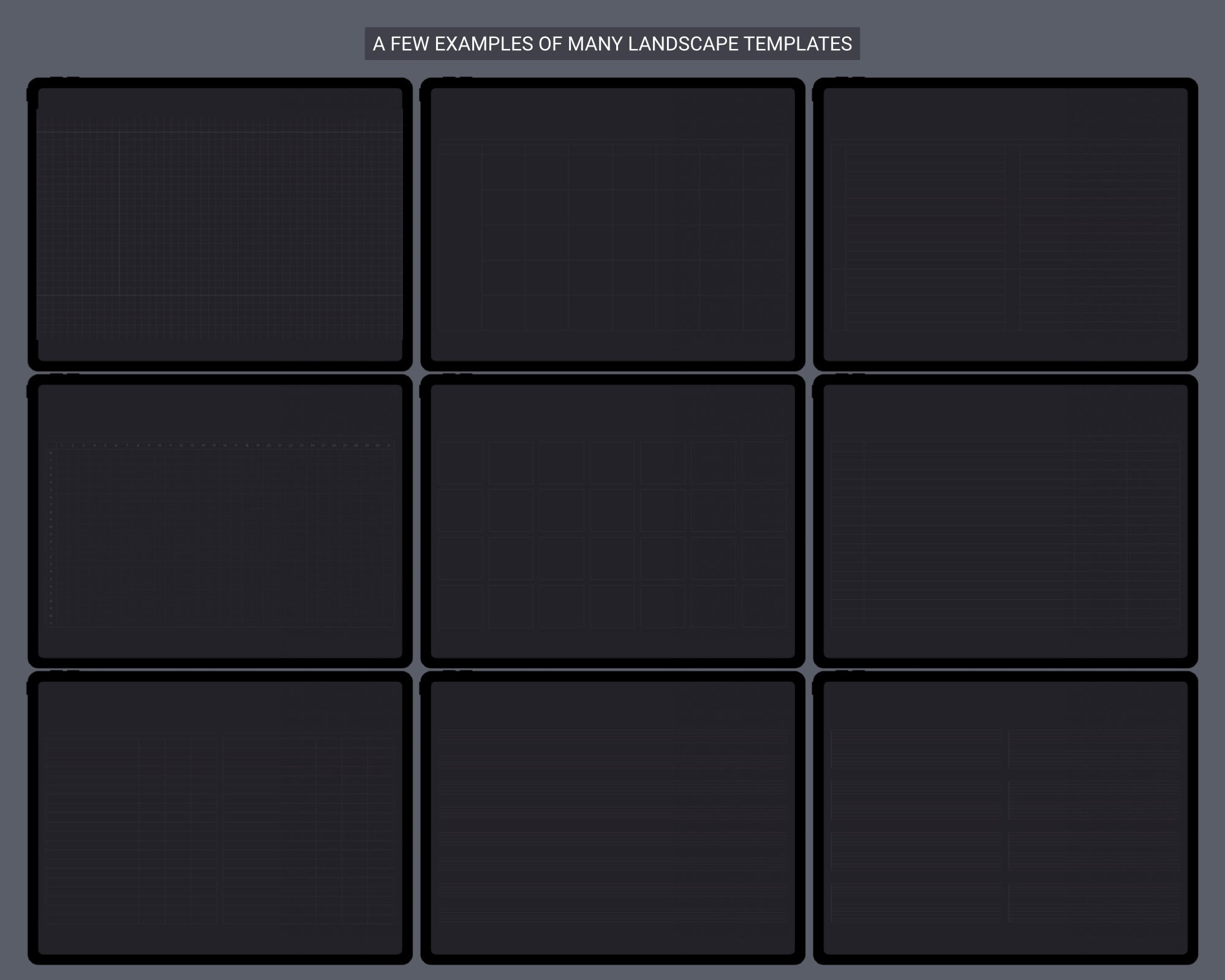 The Ultimate Dark-mode Notebook basic 15 Sections & 90 Templates ...