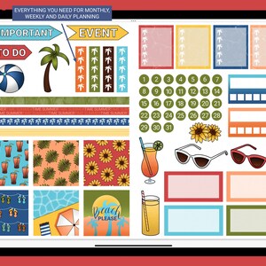 The Spring Summer Sticker Bundle for Digital Planners - Etsy