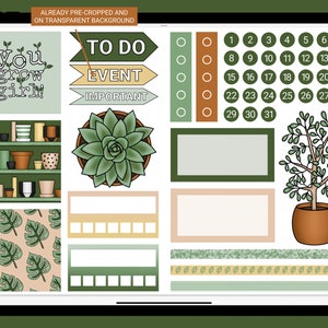 Plant Sticker Set for Digital Planners | Goodnotes Optimized, Pre ...