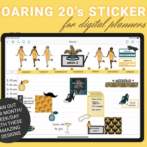The Roaring 20s Sticker Set for Digital Planners Goodnotes | Etsy