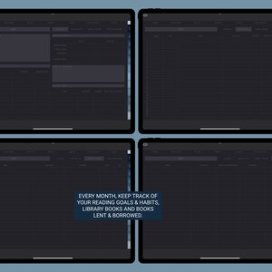 Dark-mode Reading Journal marina Over 300 Books Goodnotes, Notability ...