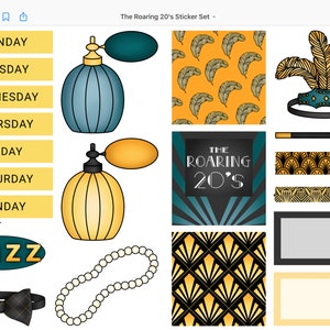 The Roaring 20s Sticker Set for Digital Planners Goodnotes | Etsy