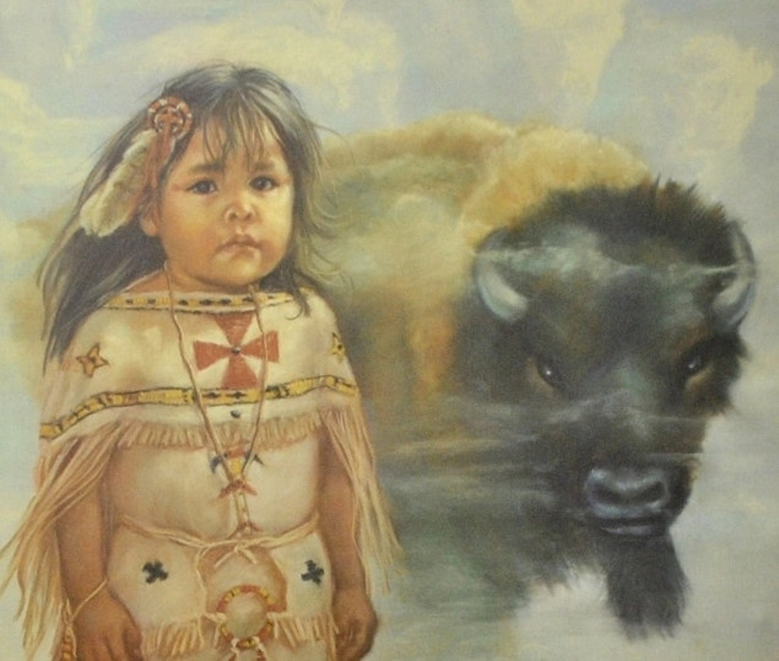 Buffalo Child Signed Limited Edition Print by Artist Carol Theroux ...
