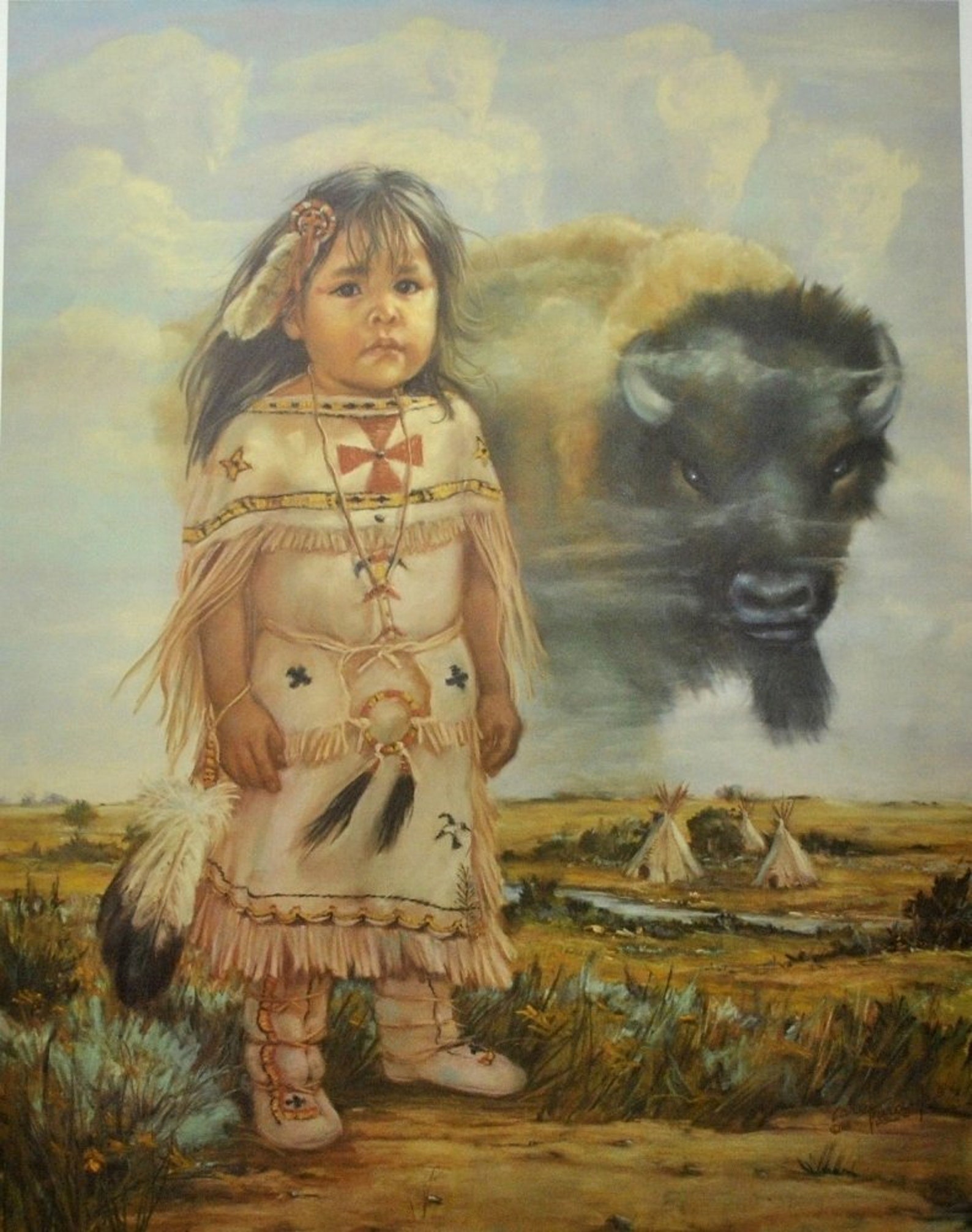 Buffalo Child - Signed Limited Edition Print by Artist Carol Theroux ...
