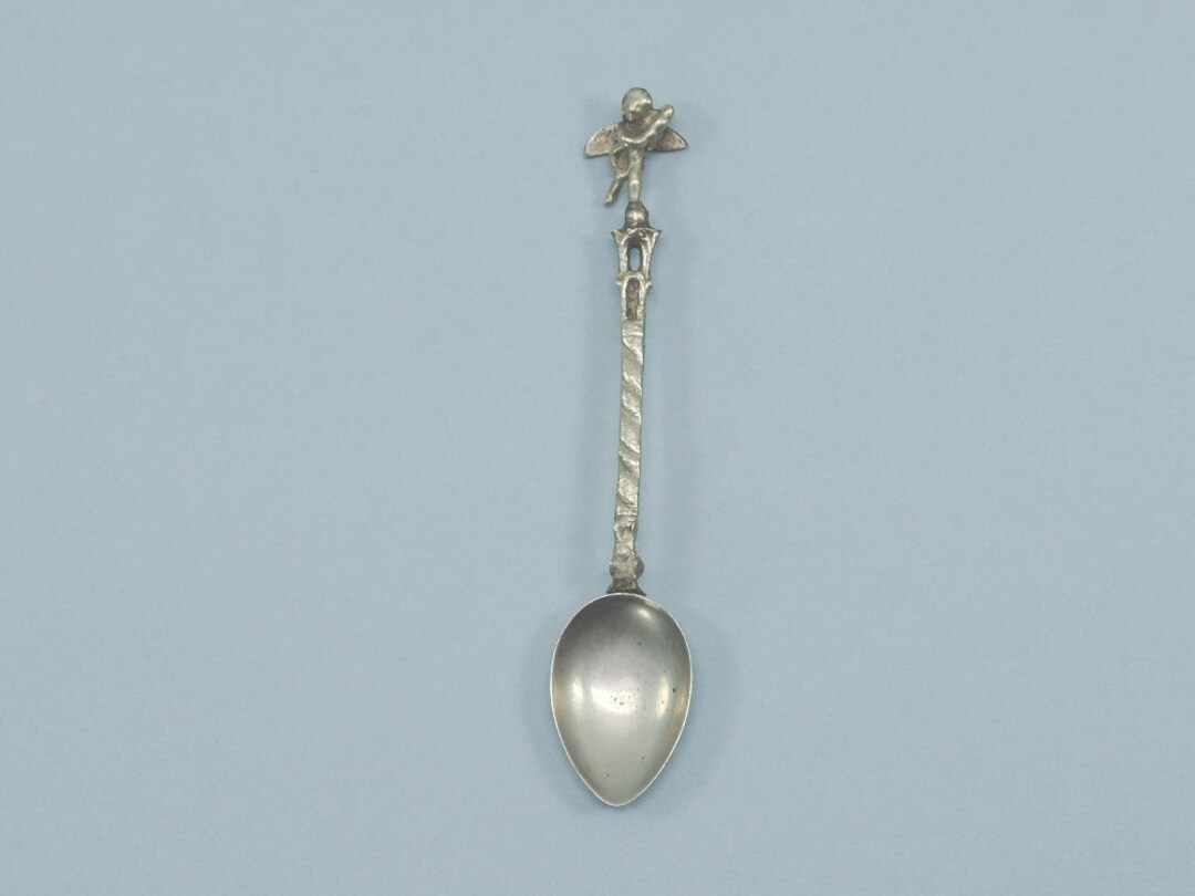 Souvenir Spoon Italy Cupid Angel Cherub Silver Tone Pewter Vintage - Etsy
