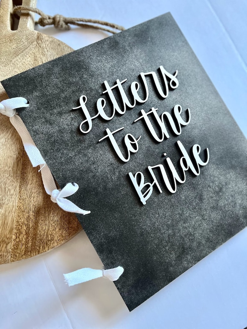 Letters to the Bride Book 3D Lettering Bridal Bride Gift - Etsy