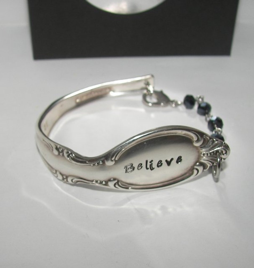 Personalized Vintage Silverware Spoon Handle Bracelet, Custom ...