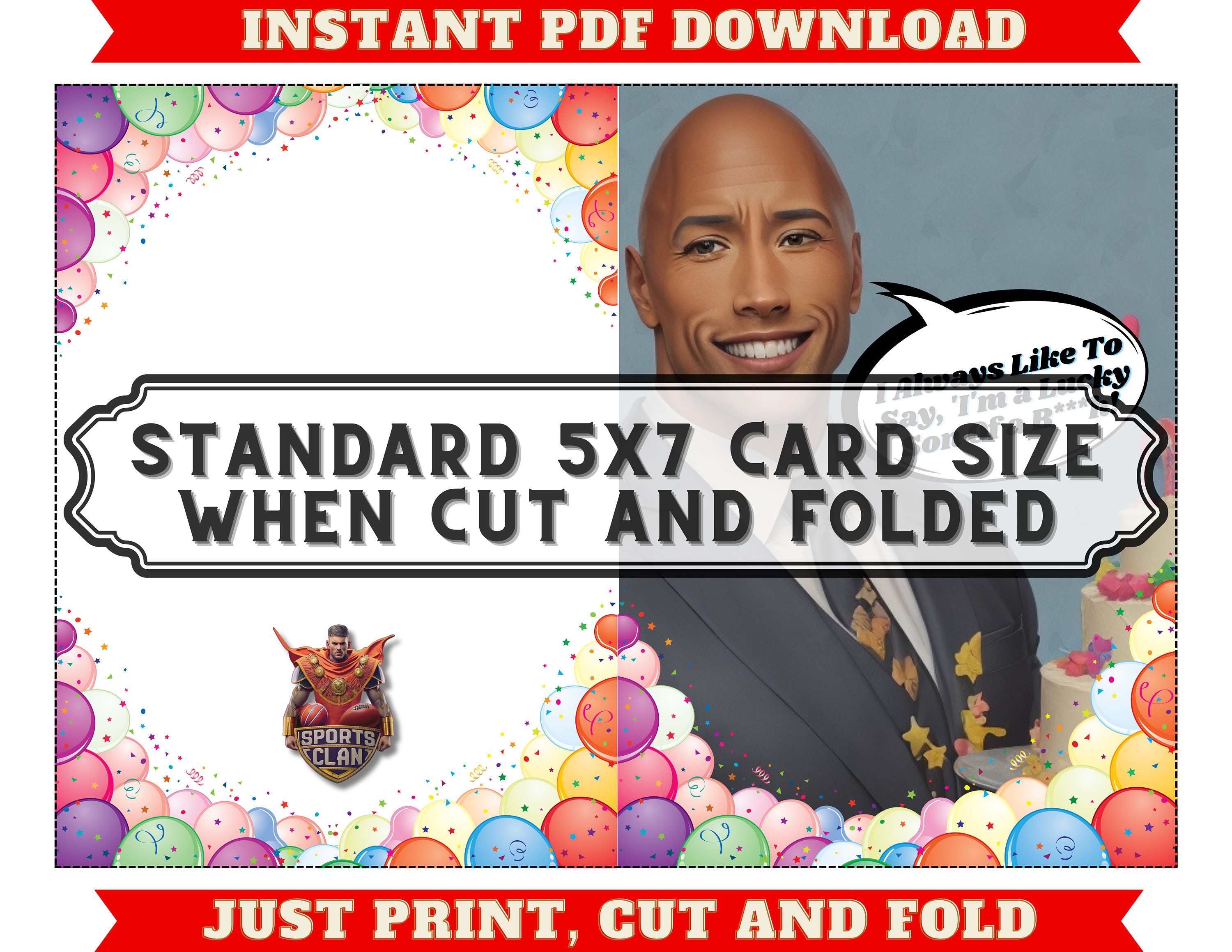 Funny Dwayne Johnson Birthday Dwayne Johnson Digital Greeting Card ...