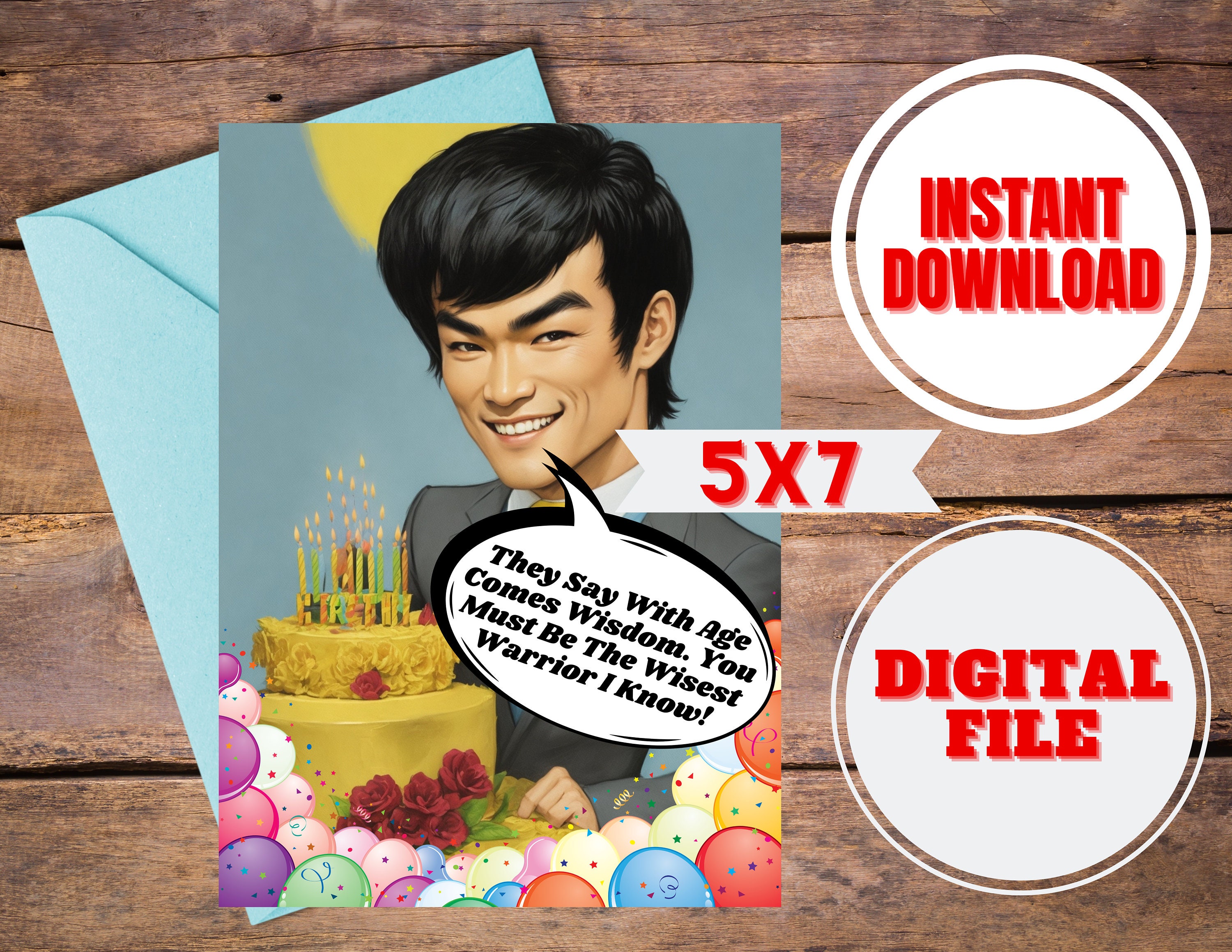 Bruce Lee Birthday Card