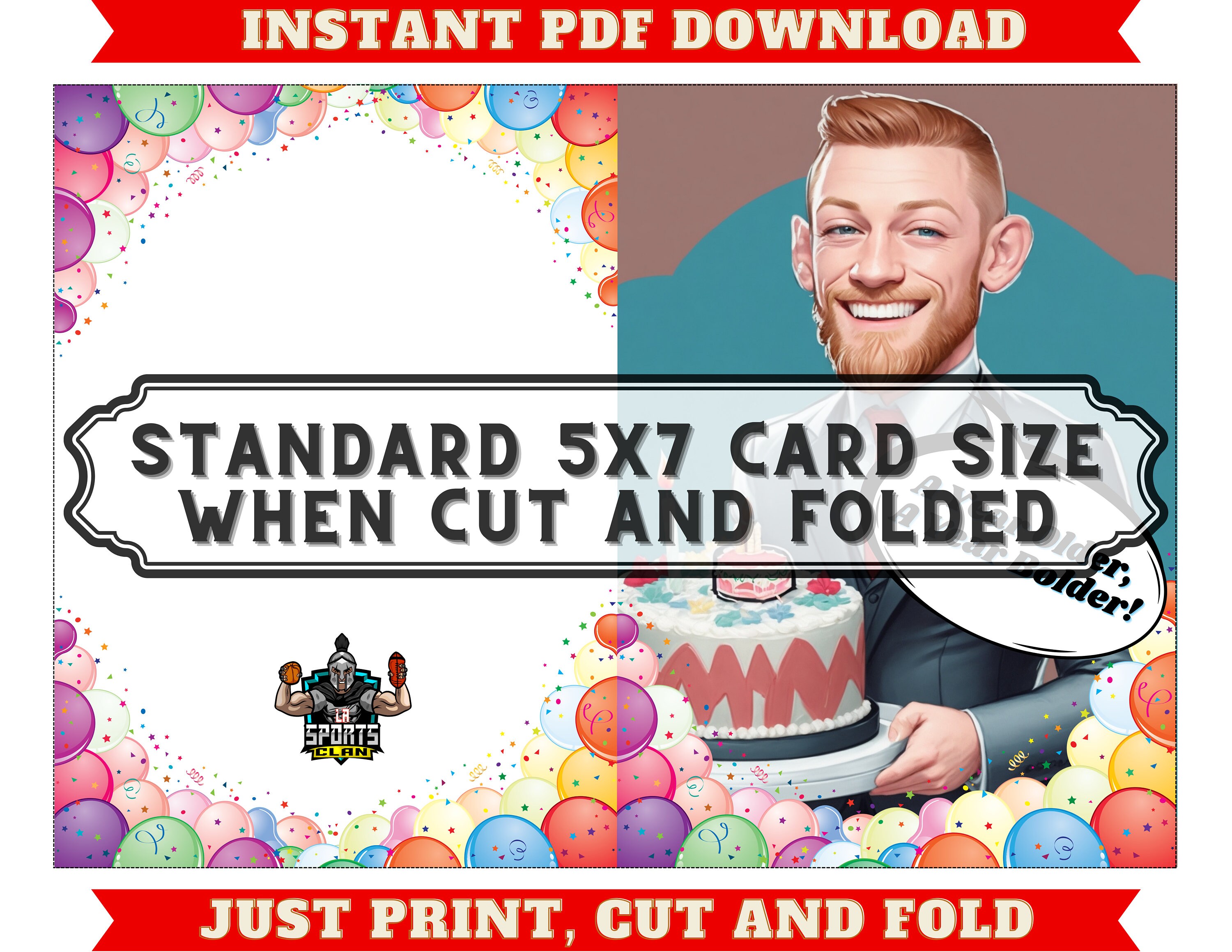 Digital Conor Mcgregor Birthday Card Motivational Birthday - Etsy