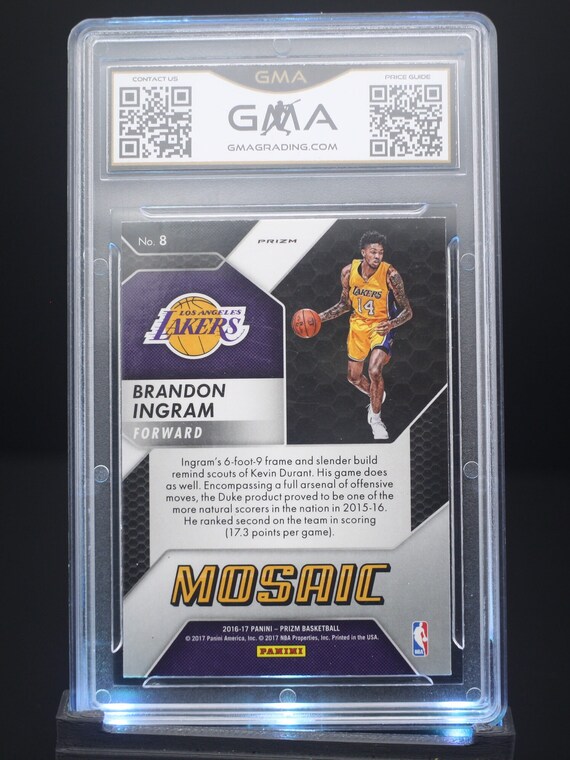 Brandon Ingram Mosaic Prizm Rookie Card Gem GMA Mint 10 Sports ...