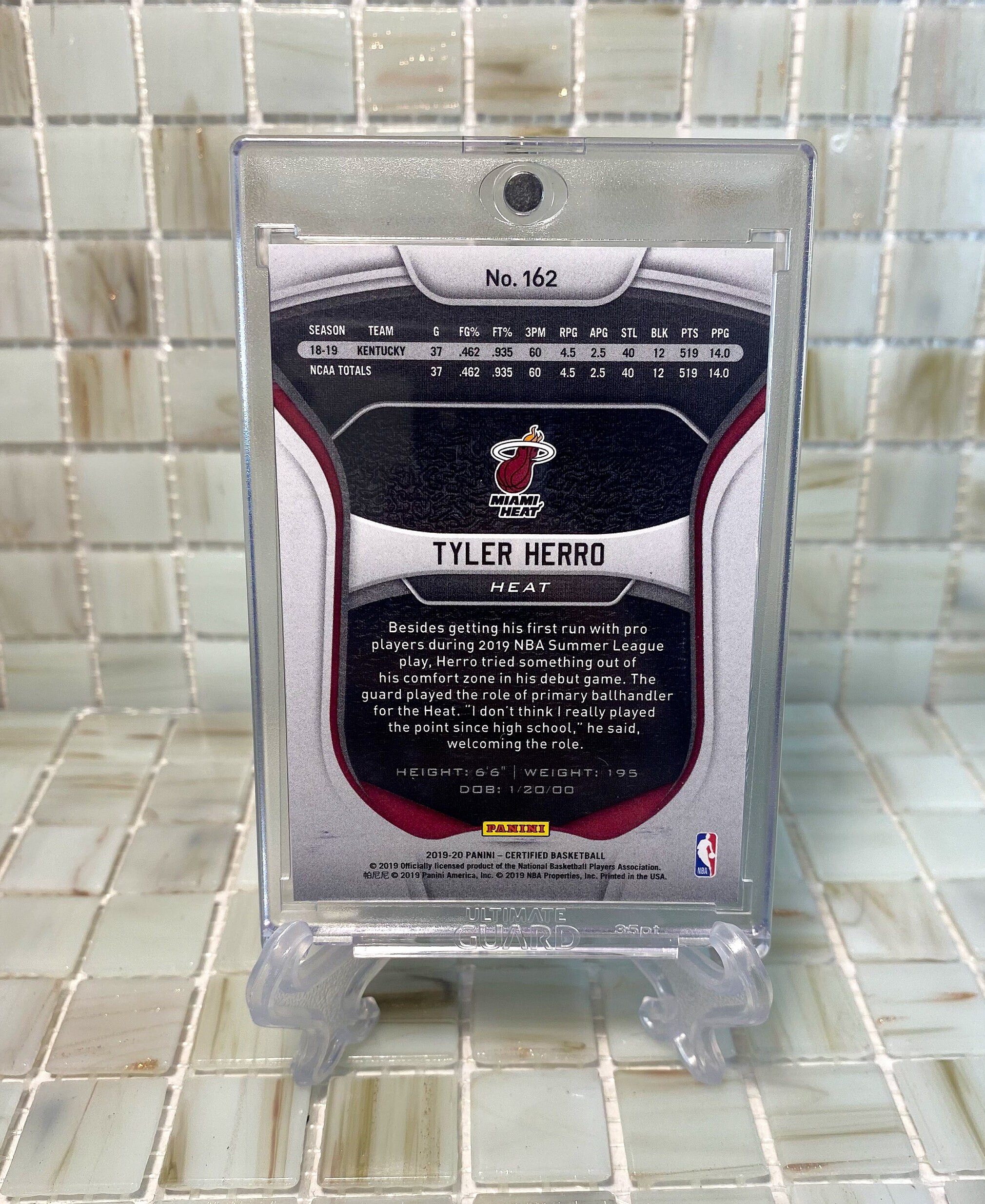 Tyler Herro Rookie Card Encased Basketball Card Panini Certified Mirror ...