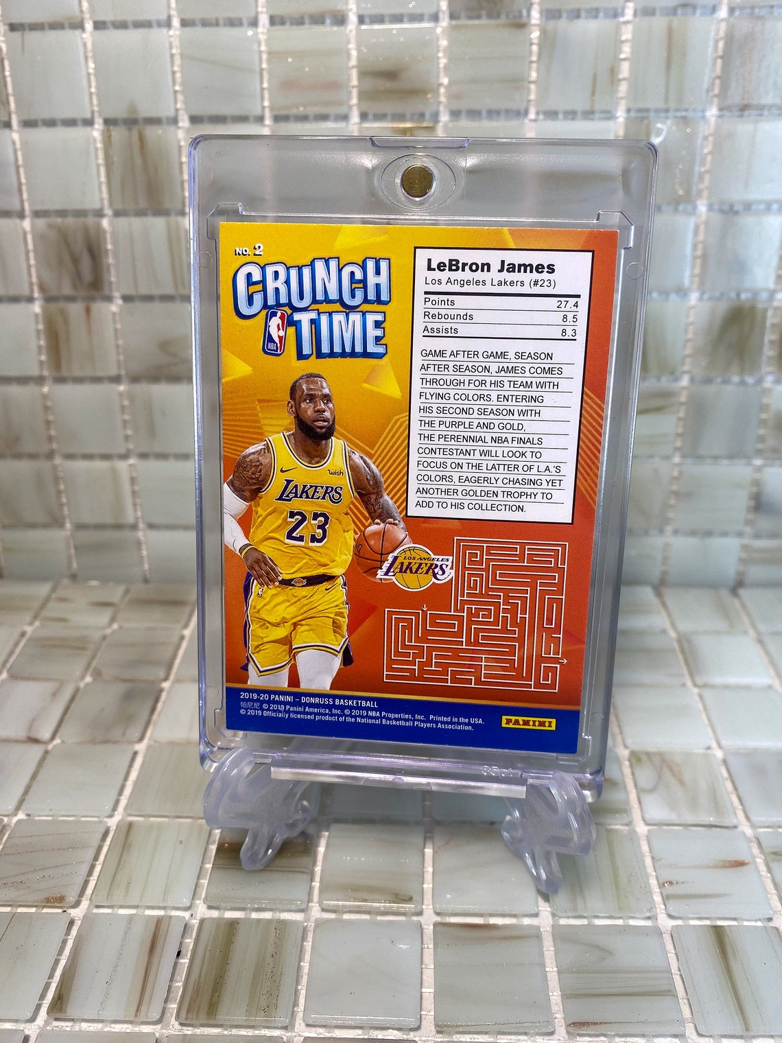 Lebron James Card Lebron James Basketball Card Encased Crunch Time Card ...