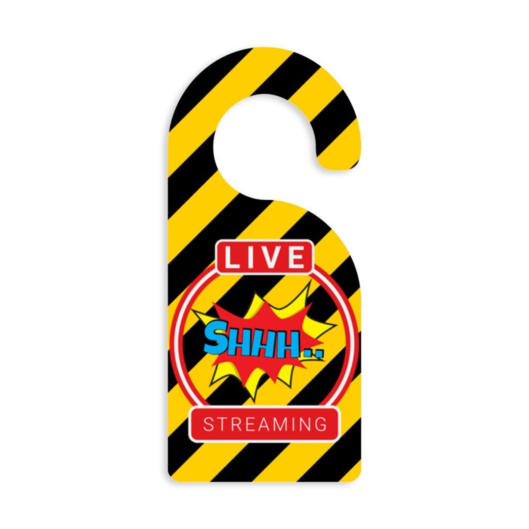 Live Streaming Sign Do Not Enter Door Sign Card Breaker Sign Gift for ...