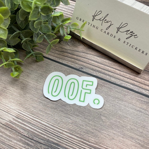 Oof. Sticker Waterproof Sticker | Etsy