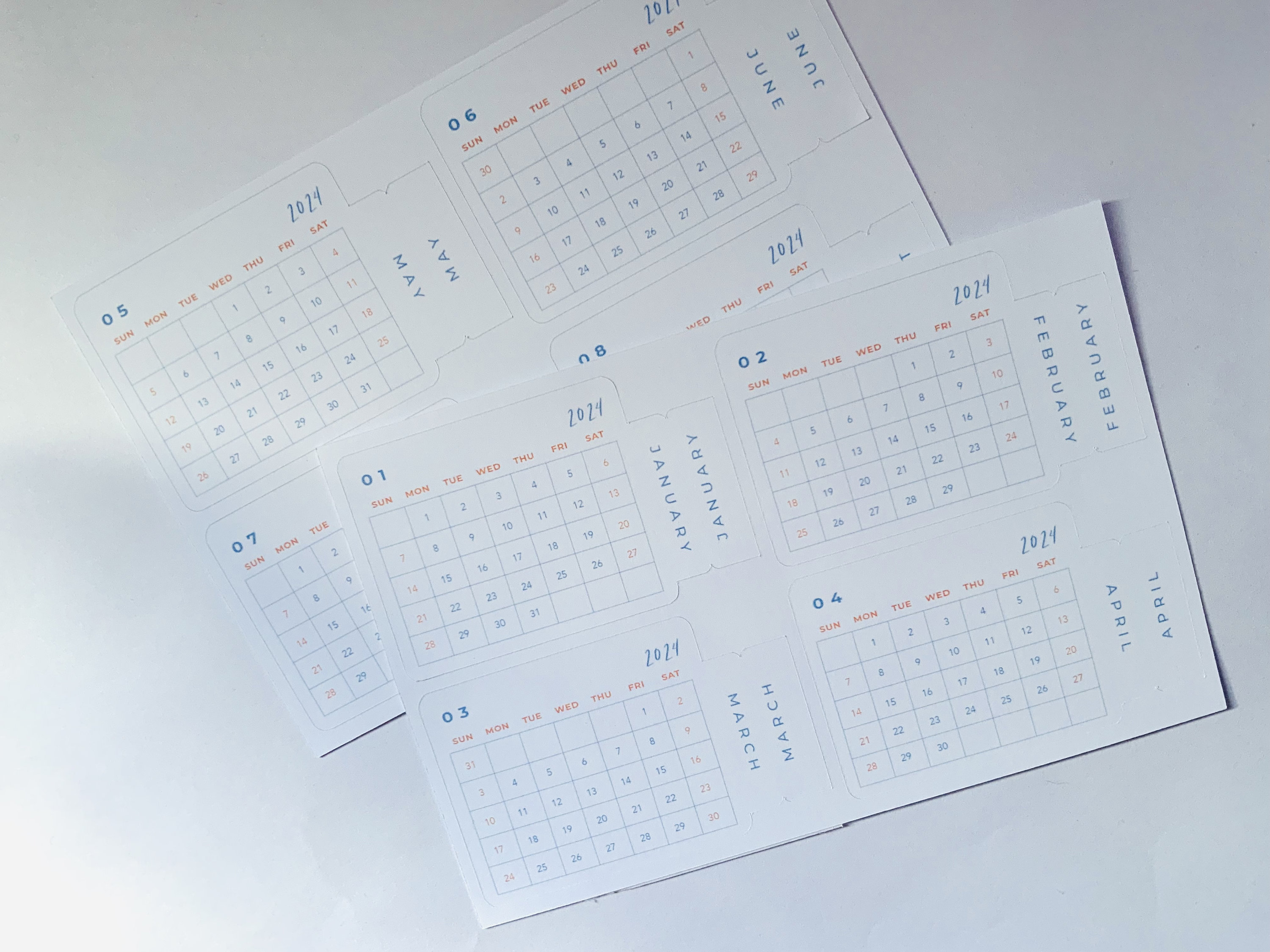 Mini Calendar Stickers With Divider Tab Planner Journal - Etsy