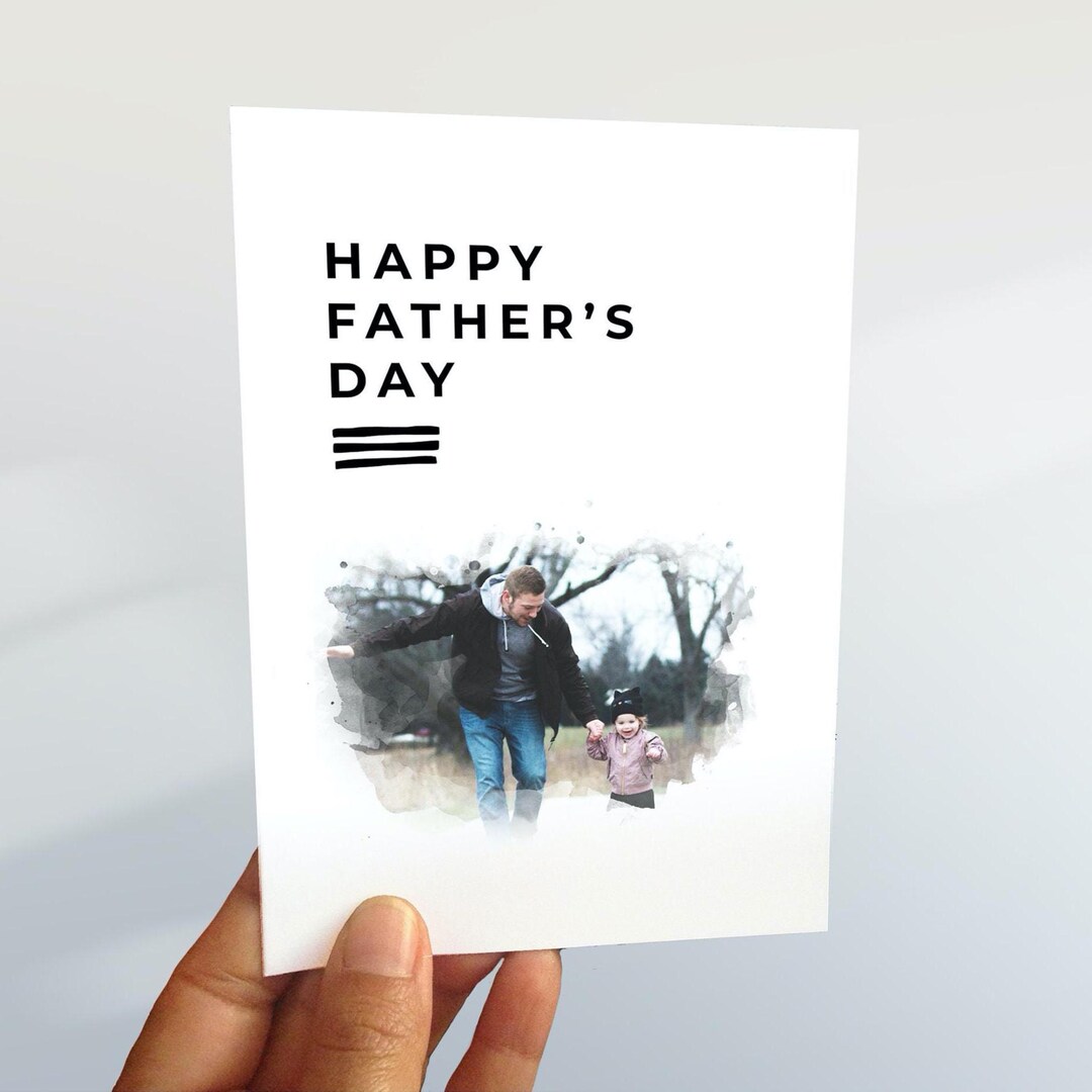 Personalized Photo Father's Day Card | Custom Foil Greeting - Etsy