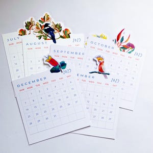 Desk Calendar With Australian Native Flora Illustration | 2025 - 2026 ...
