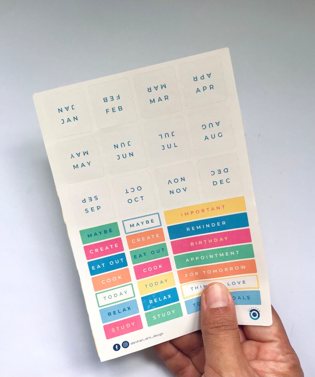 Planner Stickers , Month Tab Stickers , Tab Dividers Stickers , Sticker ...