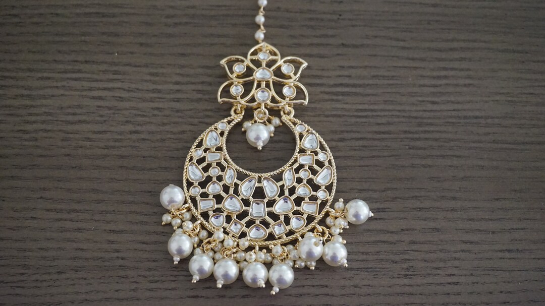 Tikka | Pearl Tikka | Maang Tikka | White Tikka | Indian Jewelry ...