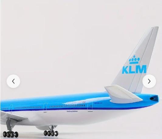 Klm Boeing 787 Collectors Desk Model Airplane 18 L Wood Stand, Very ...