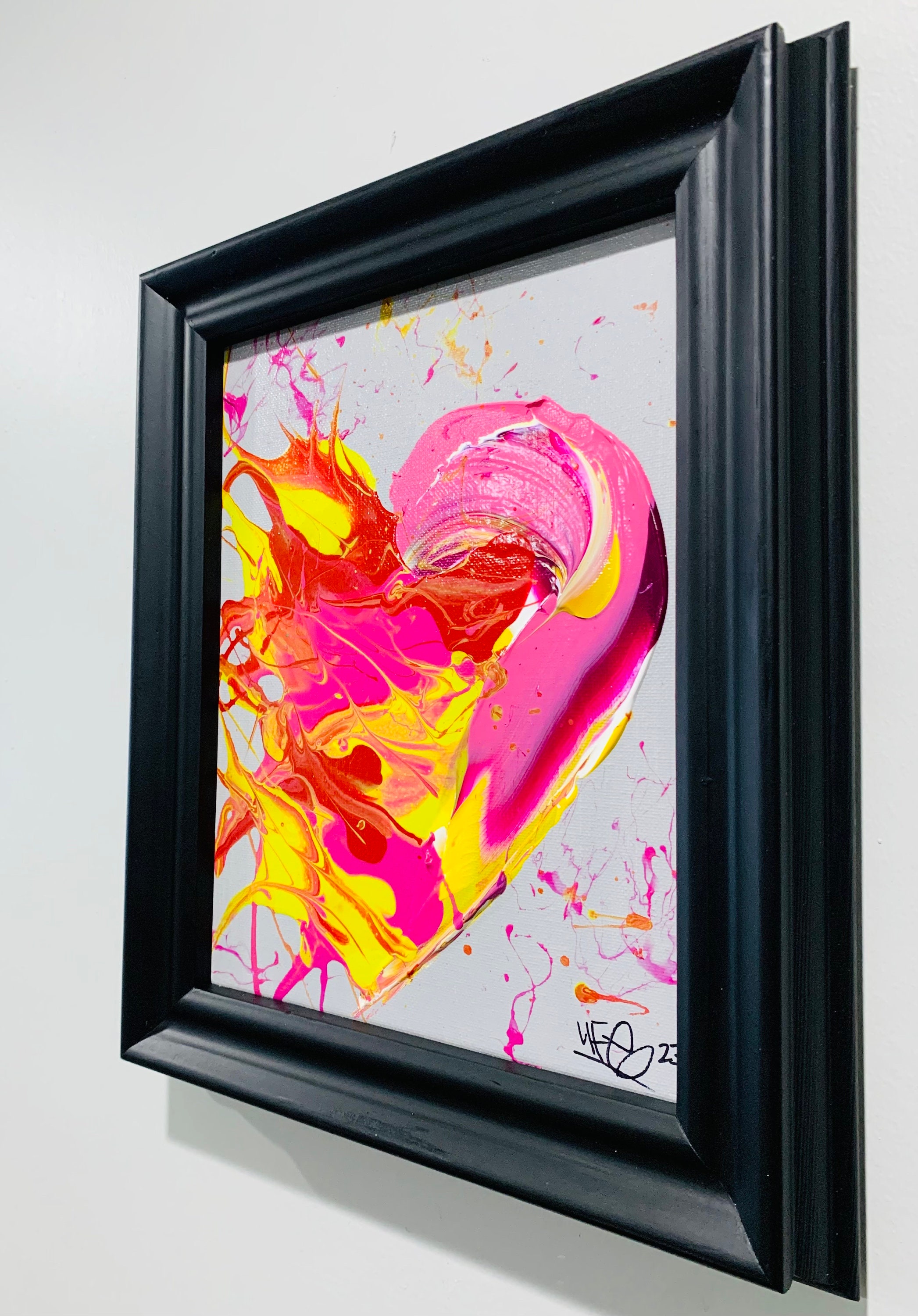 Heart Acrylic Paint Decor Heart Painting Heart Gift - Etsy