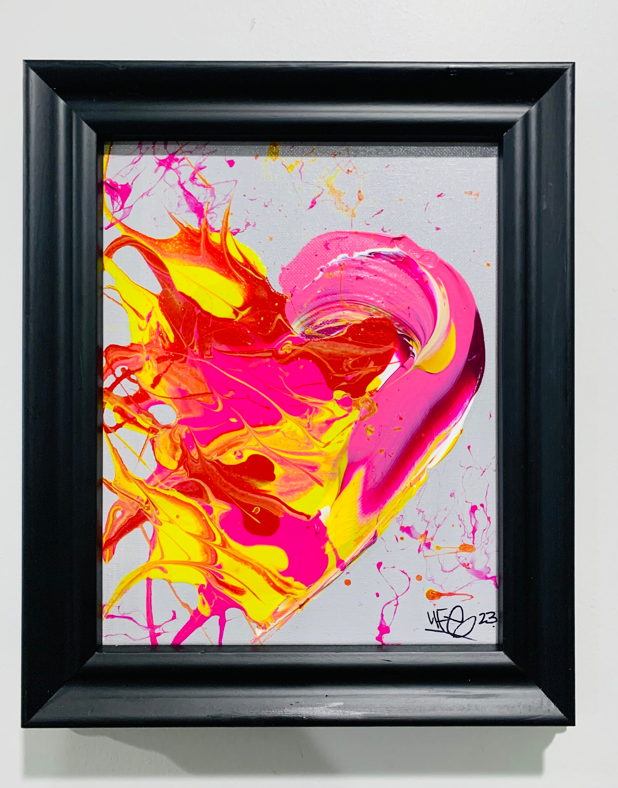 Heart Acrylic Paint Decor Heart Painting Heart Gift - Etsy