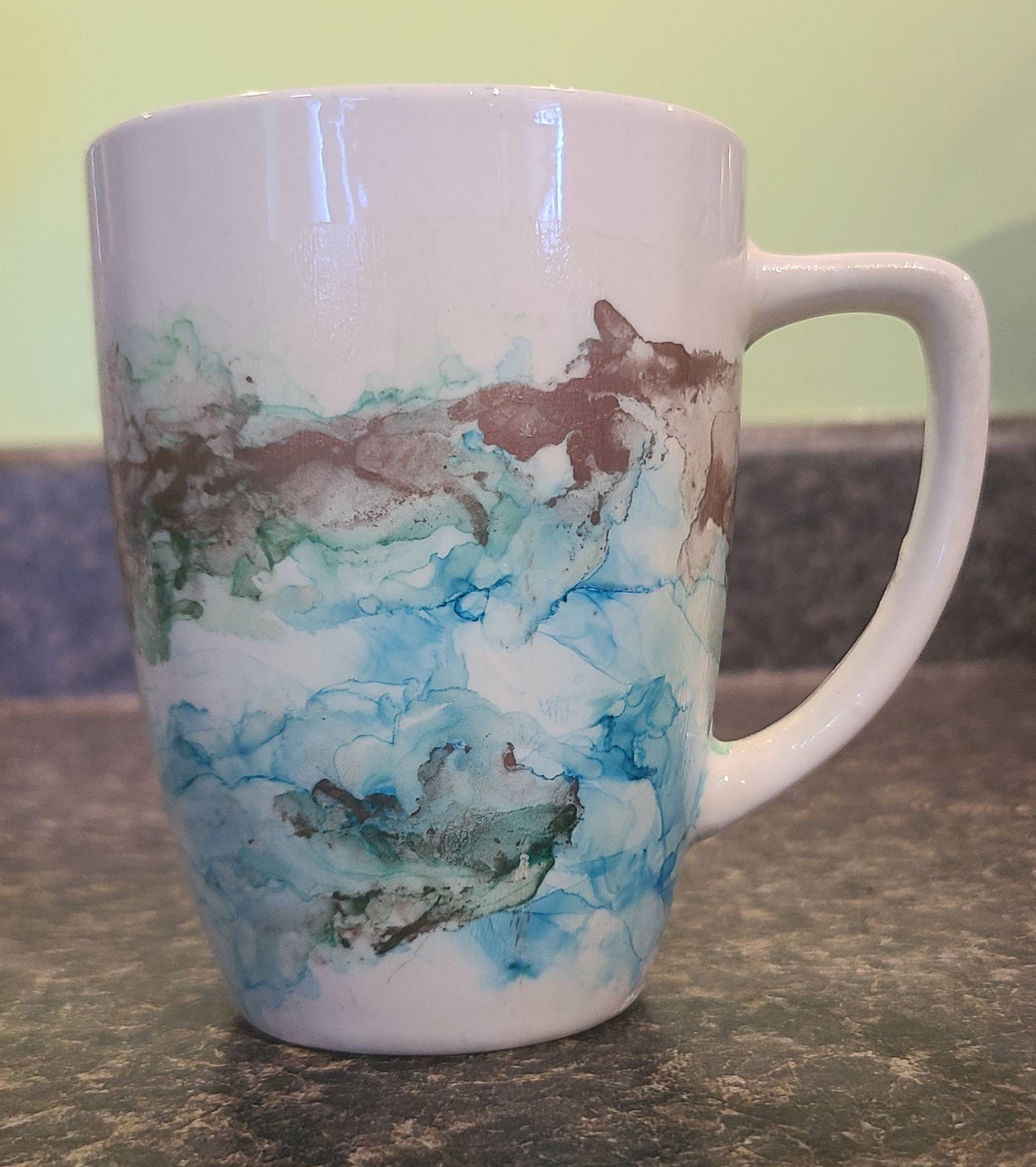 Alcohol Ink Mug - Etsy