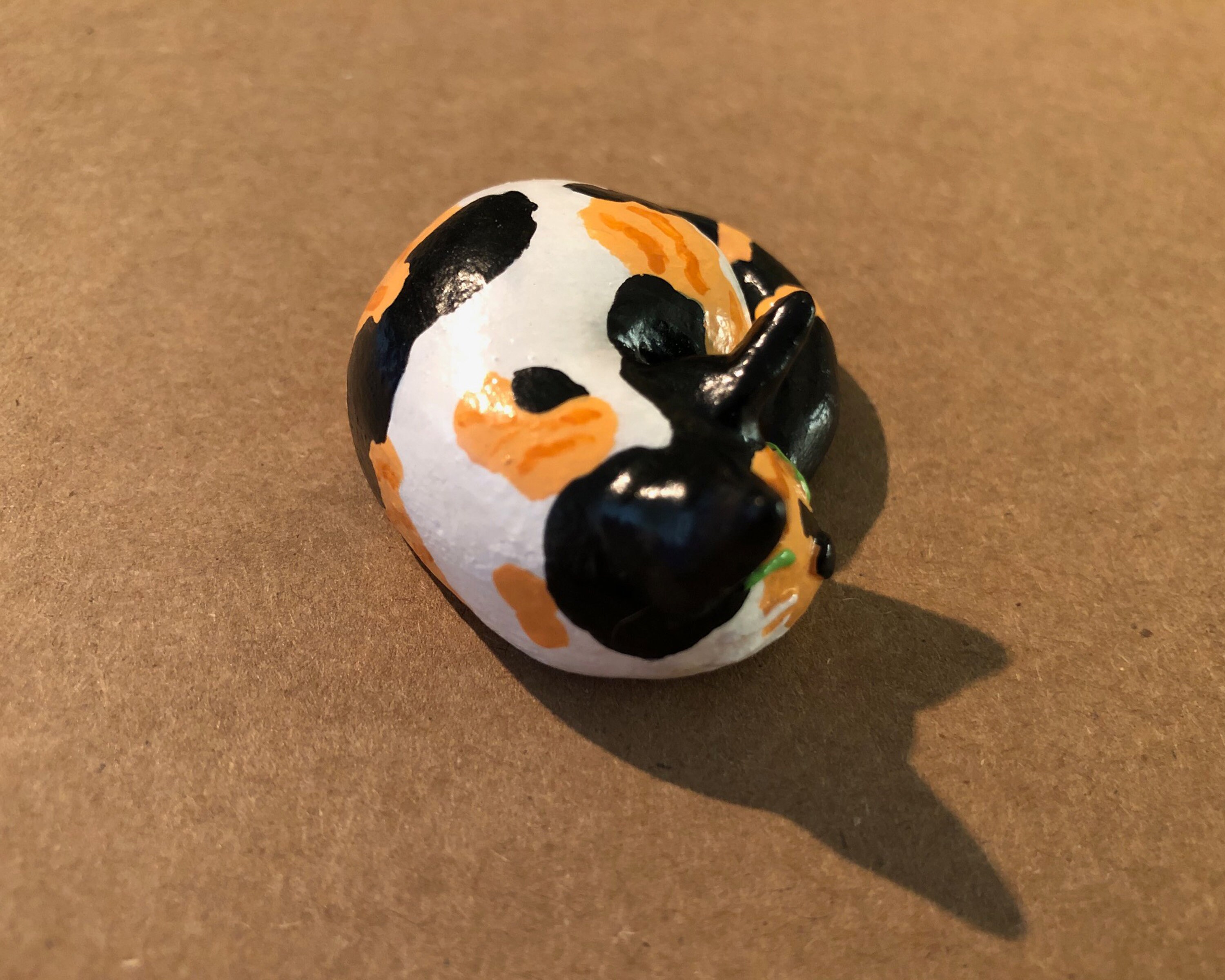 Calico Stripped Black and Orange Cat Figurine | Resin Cat Sculpture ...