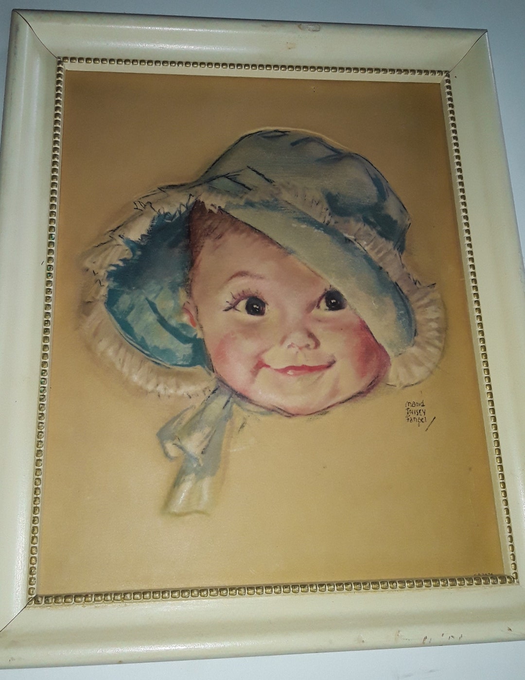 Baby Picture 1930's Maud Tousey Fangel Framed Art Nursery 11x9" - Etsy