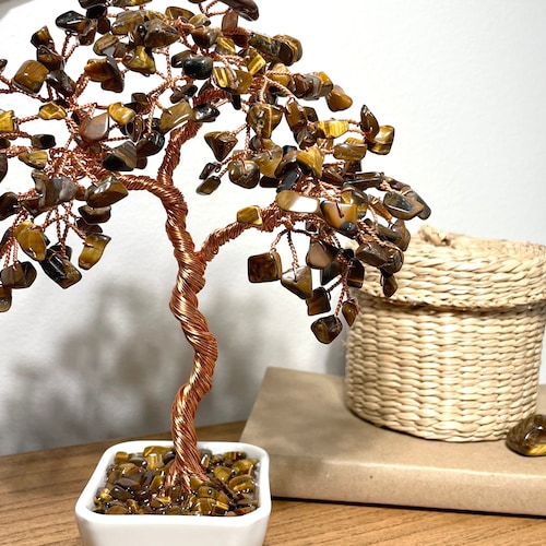 Multi Crystal Treegemstone Wire Sculpture Tree of | Etsy