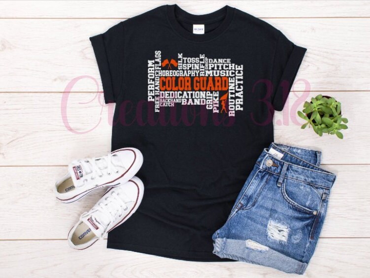 Colorguard Shirt/ Custom Team Shirt/ Colorguard Tee/ Color Guard Shirt ...