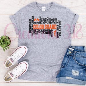 Colorguard Shirt/ Custom Team Shirt/ Colorguard Tee/ Color Guard Shirt ...