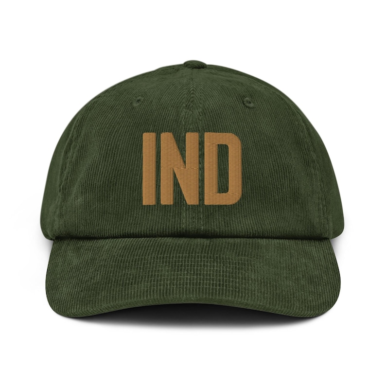 IND Airport Code Embroidered Corduroy Hat Indiana Dad Hat Indianapolis ...