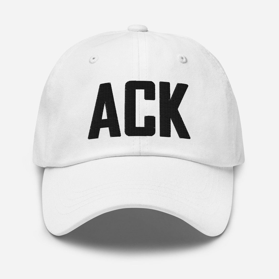 ACK Airport Code Hat Embroidered Hat Dad Hat Nantucket Massachusetts ...