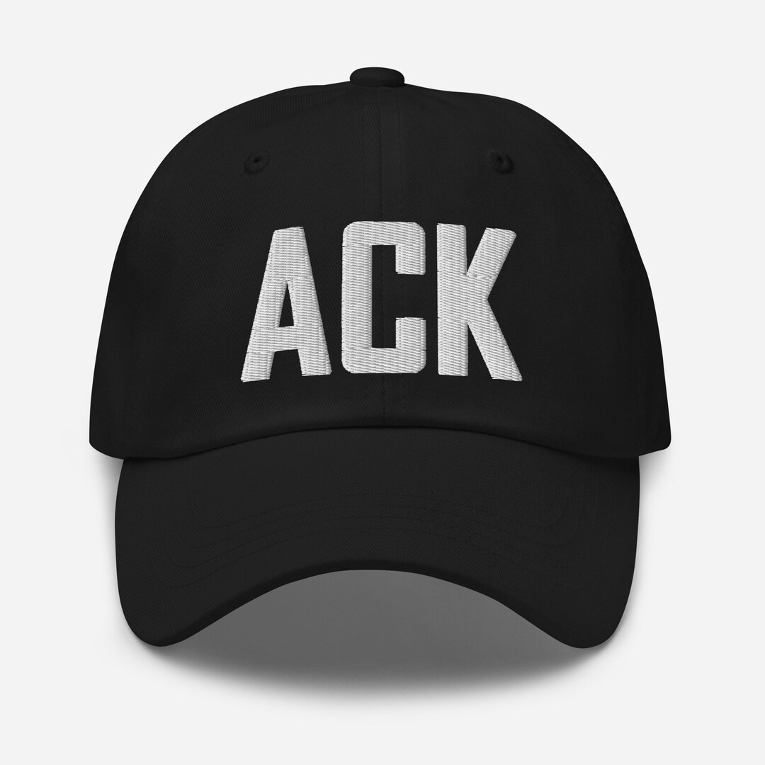 ACK Airport Code Hat Embroidered Hat Dad Hat Nantucket Massachusetts ...