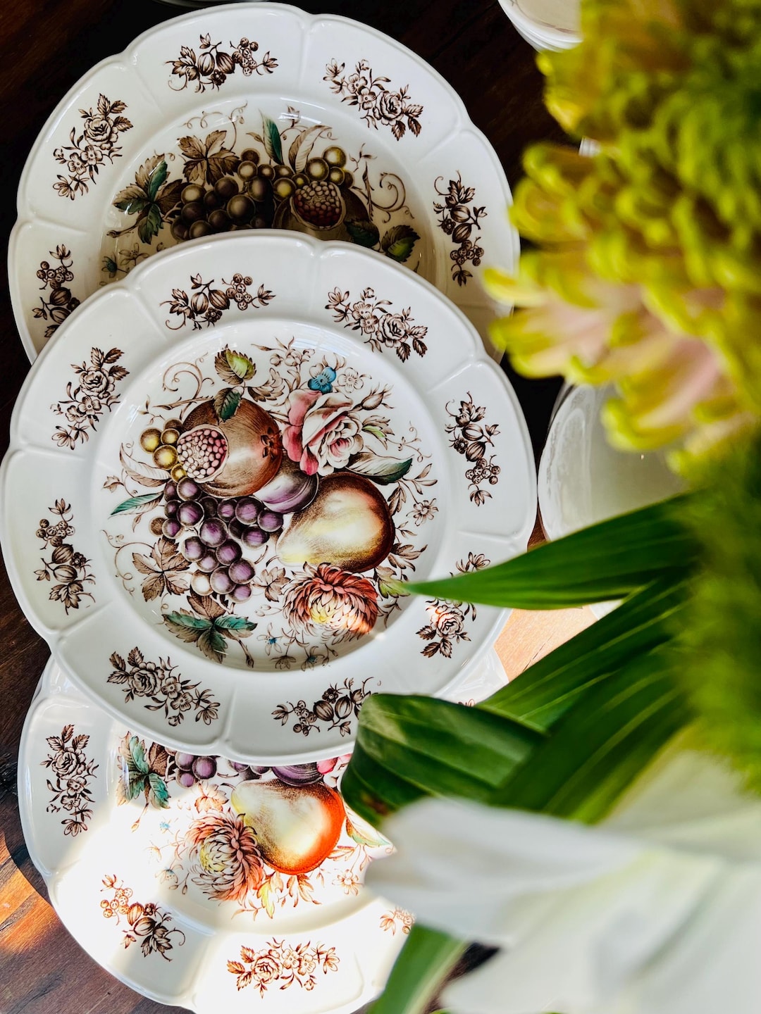 Windsor Fruit Plates - Transfer Plates - China Set With Fruits ...