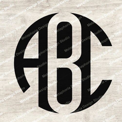 Initial Monogram SVG Personalized Font Alphabet Letters | Etsy