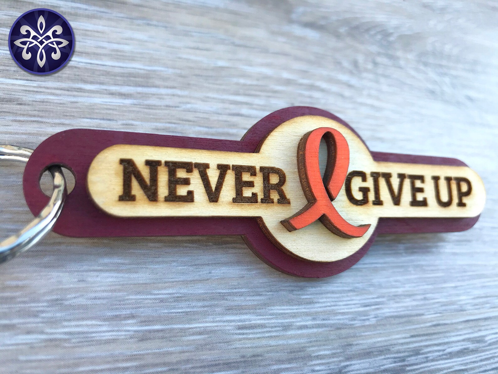 Cancer Awareness Keychain SVG DXF File Pink Ribbon Breast | Etsy