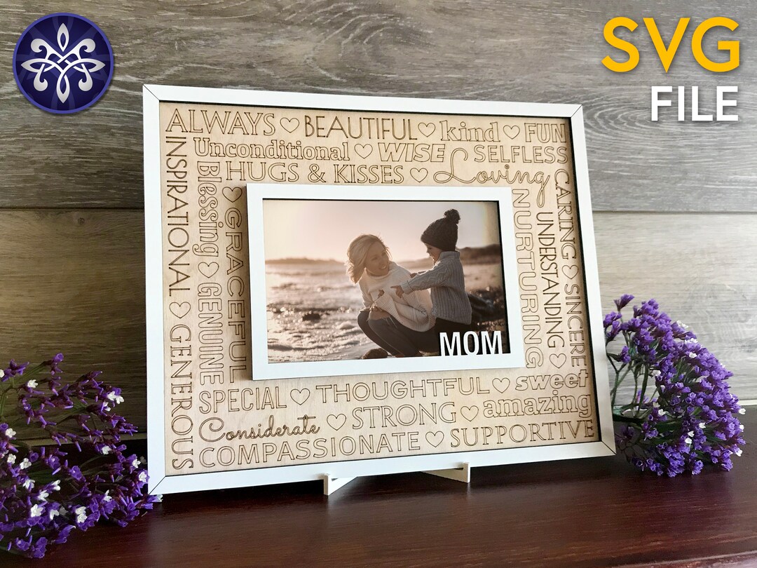 Mom Picture Frame SVG File - Mother's Day Gift for Mum Grandma Granny ...