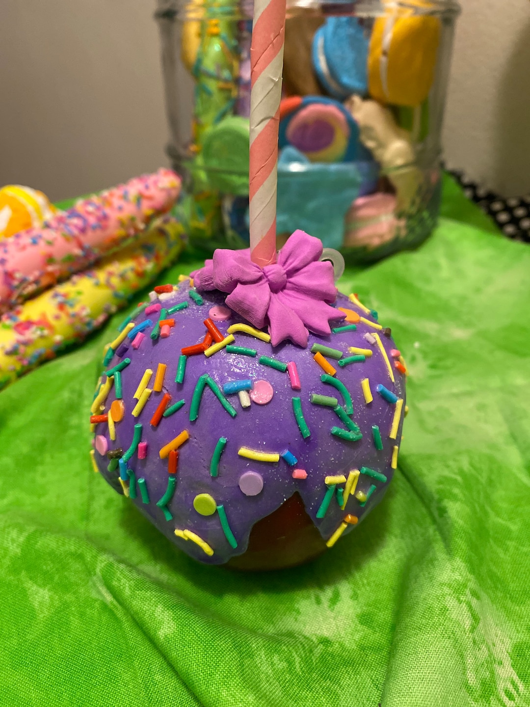 Fake Candy Apples Fake Candy Apple With Fake Purple Candy Fake Dripping Faux Candy Apples For 